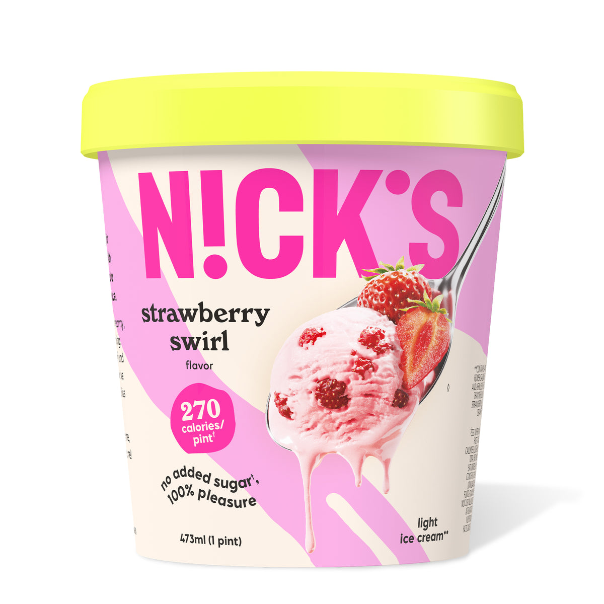 Strawbär Swirl - Swedish-style Light Ice Cream | Nick’s – N!CK'S